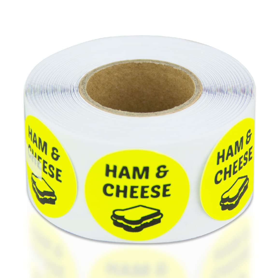 Amazon.com : Ham & Cheese Stickers - 1 Inch Round Circle Food Labels in ...