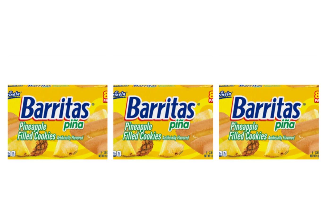 Amazon.com: Marinela Barritas Piña Pineapple Soft Filled Cookie Bar | 3 ...