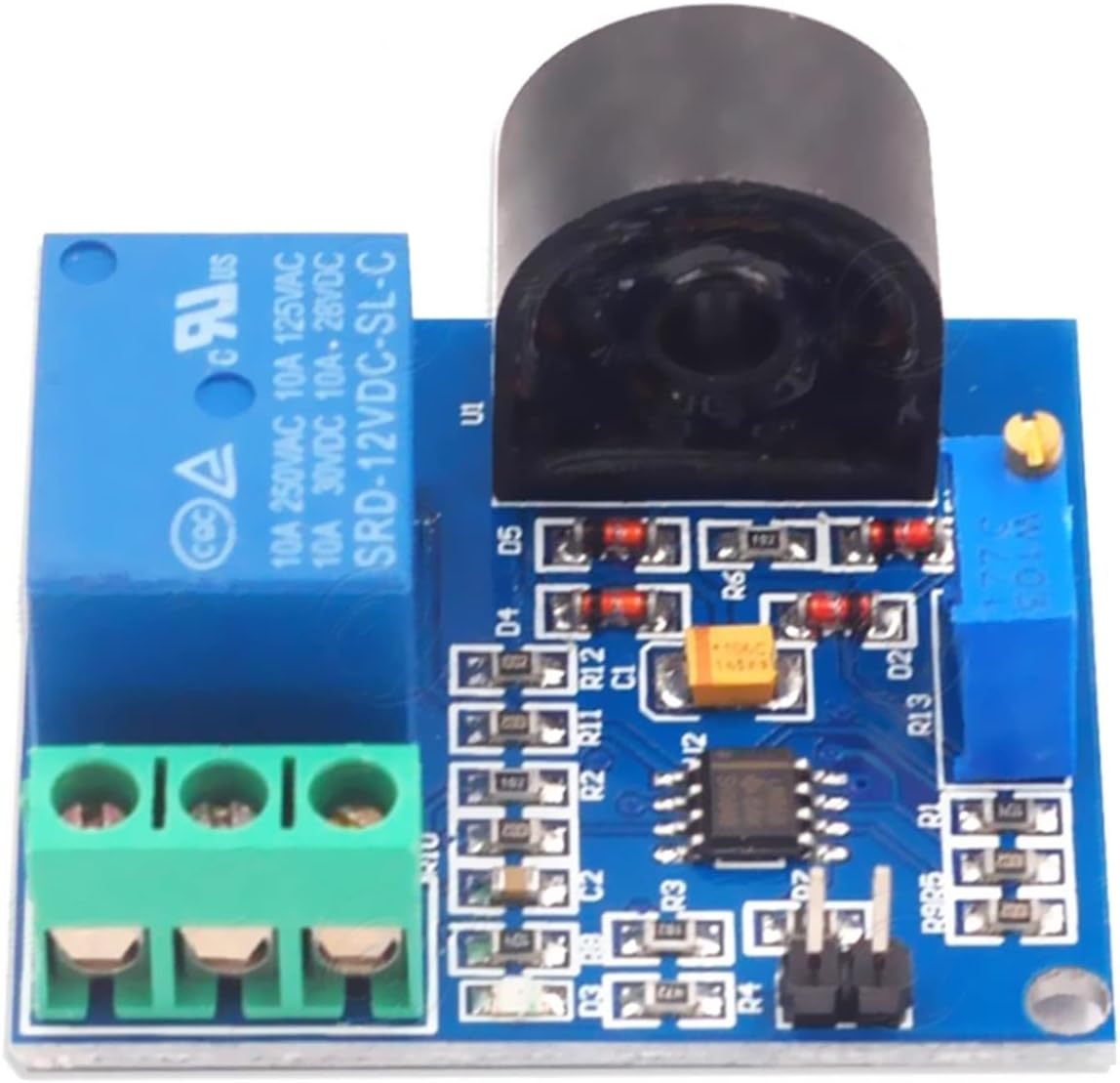 Amazon.com: JAMCHE DC 12V AC Current Detection Sensor Module Protection Relay Module 5A Over ...