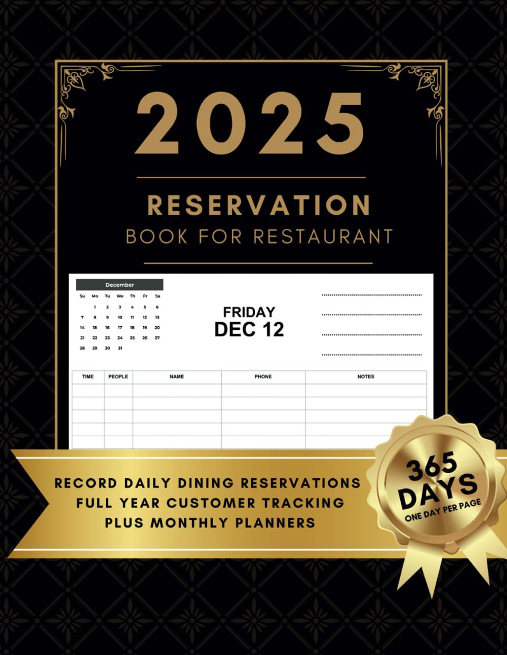 Amazon.com: Reservation Book For Restaurant: Record Daily Dining ...