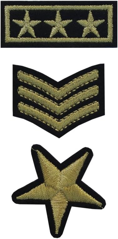 Set of 3 Iron on Army Screen Print Fabric Applique Machine Washable ...