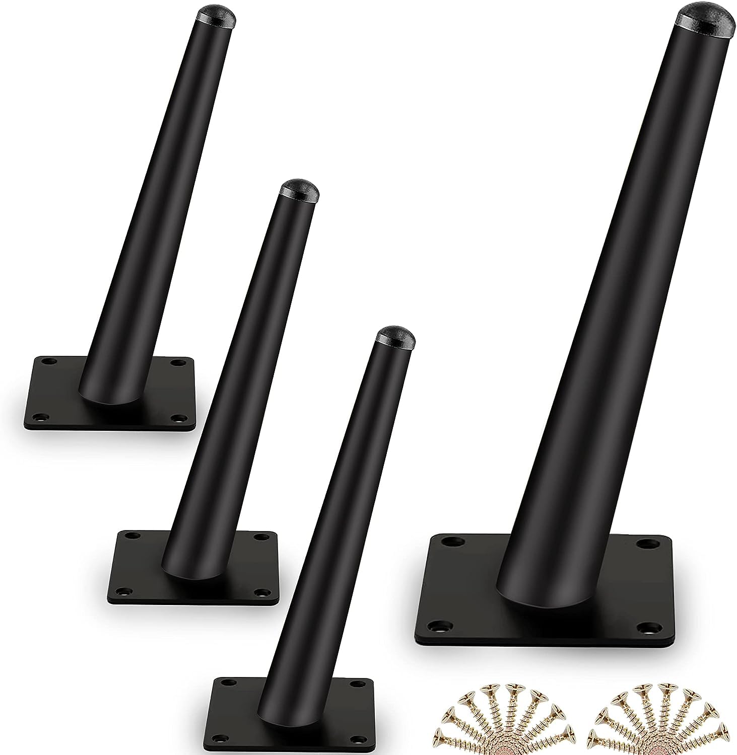 Ventuos_Set of 04 Round Inclined Sleek Tapered Chair Legs Sofa Table ...