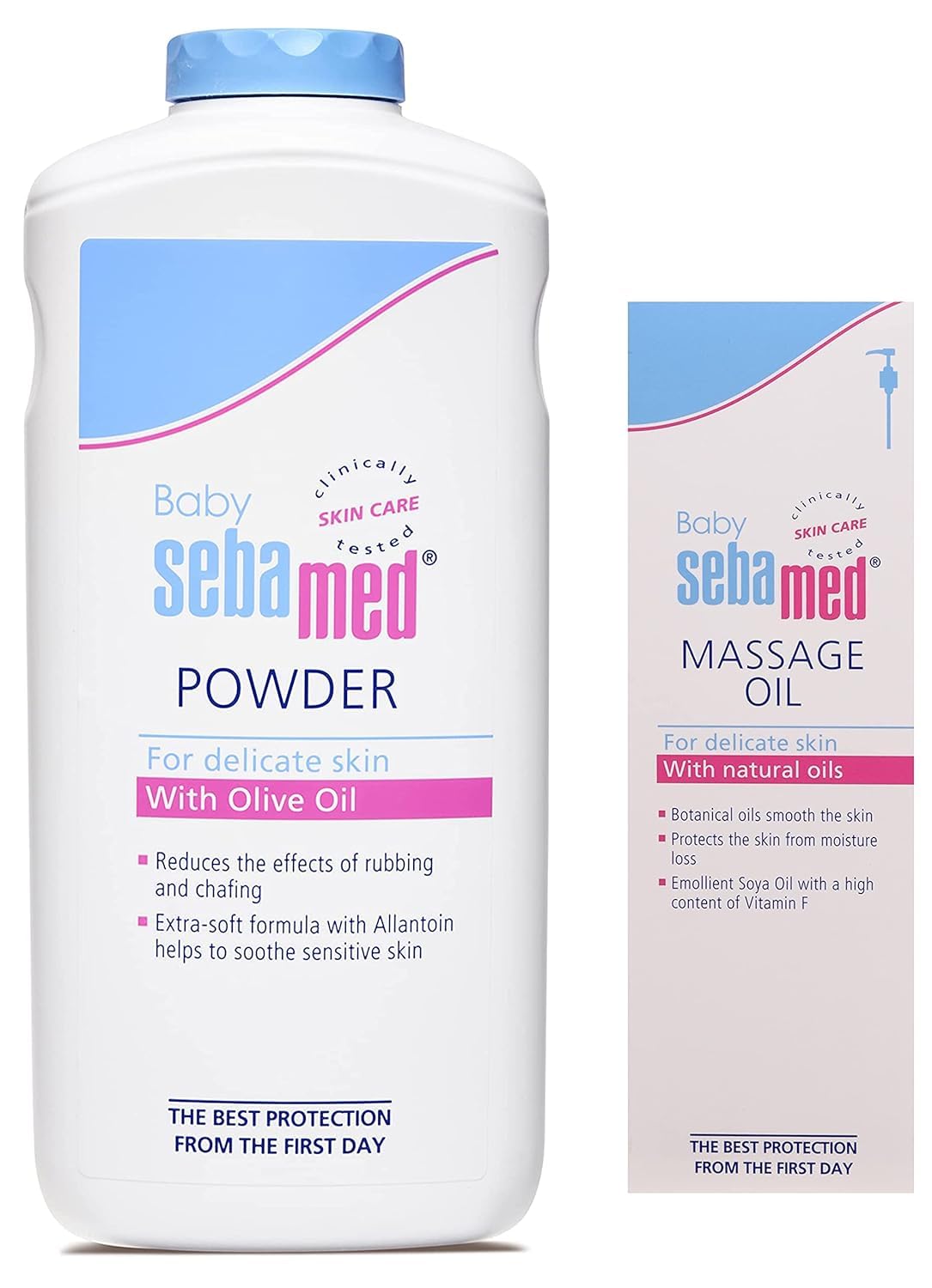 Sebamed SebaMed Baby Powder, 200g & Baby Massage Oil, 150ml Combo ...