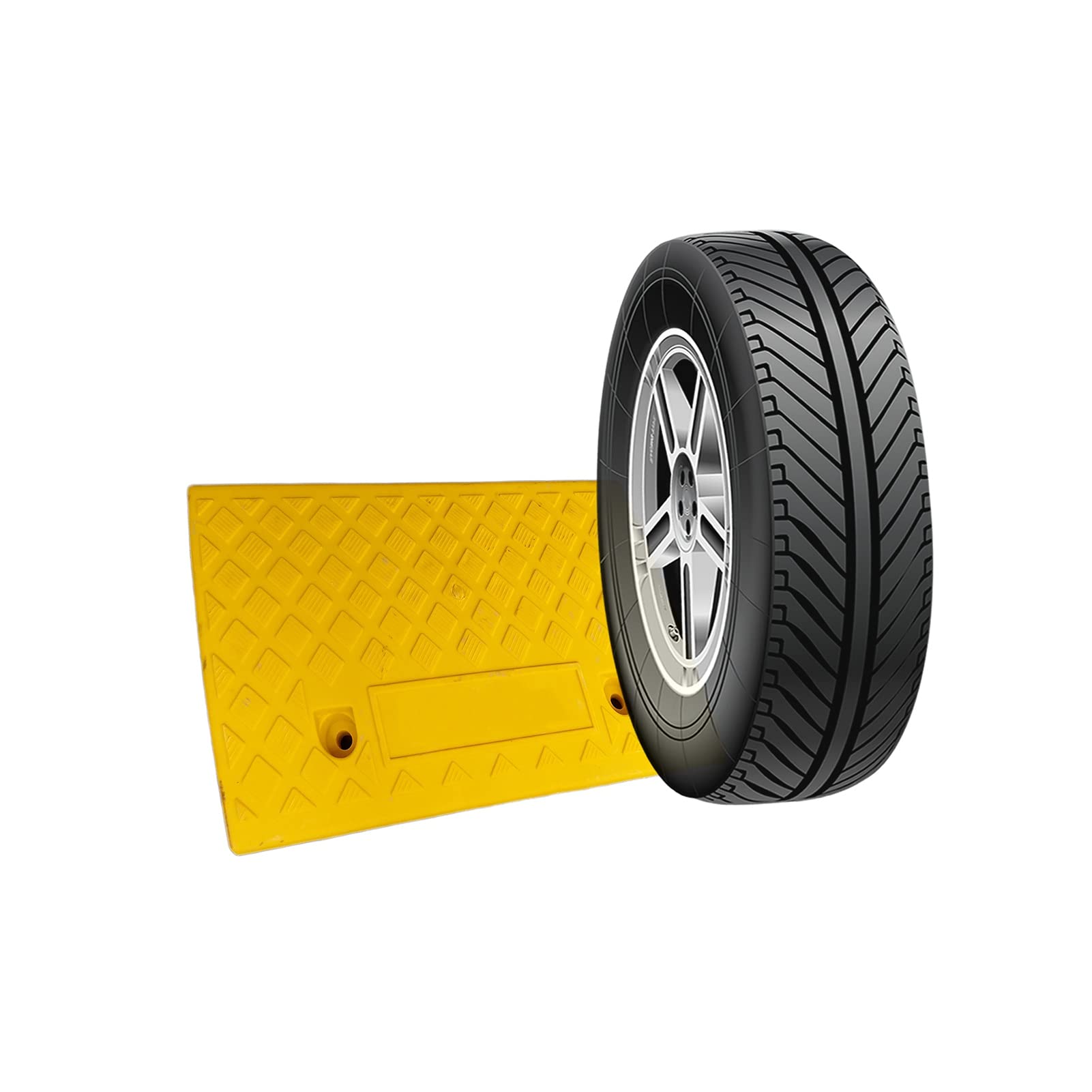 Buy AMSXNOO Plastic Ramps Heavy Duty, Threshold Door Step Ramp, Kerb ...