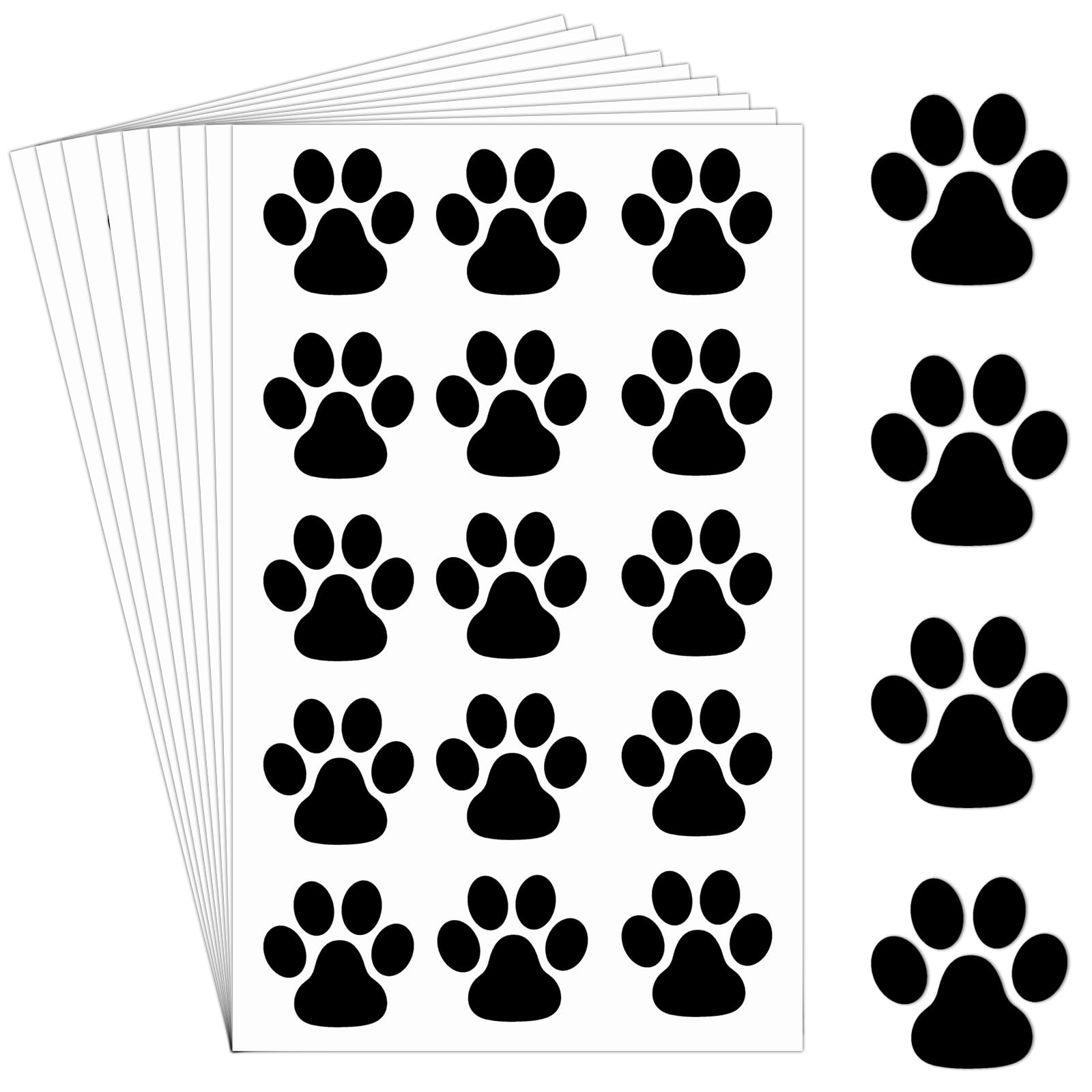 Amazon.com : Harloon 20 Sheets 300 Pcs Paw Prints Temporary Tattoos ...