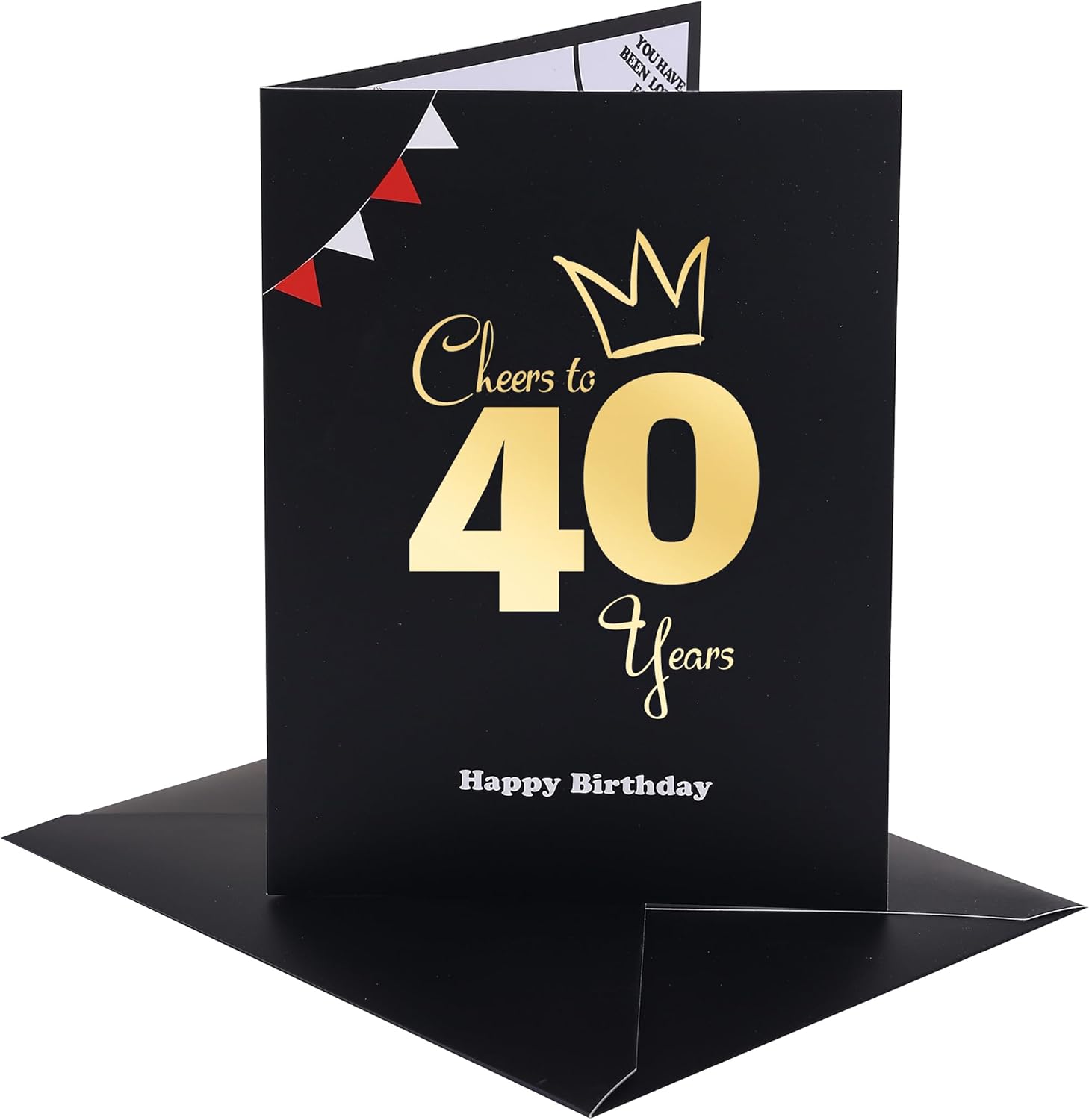 Amazon.com : Sumerk 1 Pack Happy 40th Birthday Card Cheer to 40th ...