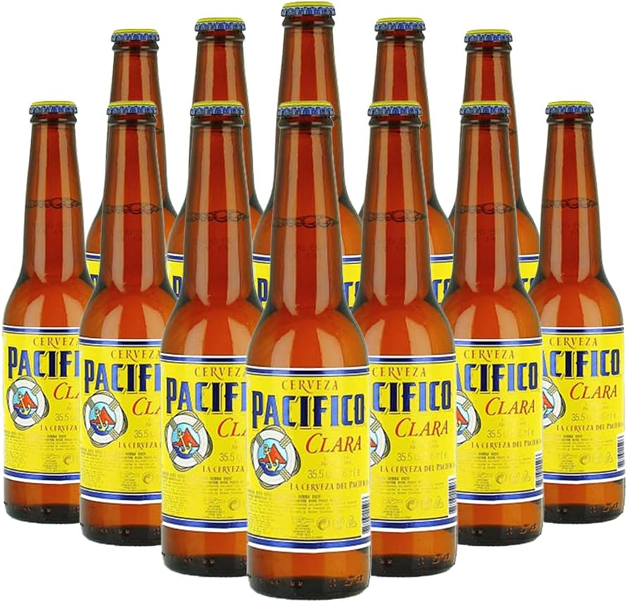 Pacifico Clara Premium Mexican Lager 355ml Bottles (12 Pack) - 4.5% ABV ...