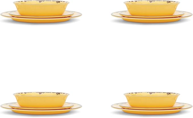 Amazon.com | Fox Run 48790 Melamine Dinnerware Set, 10", Yellow ...