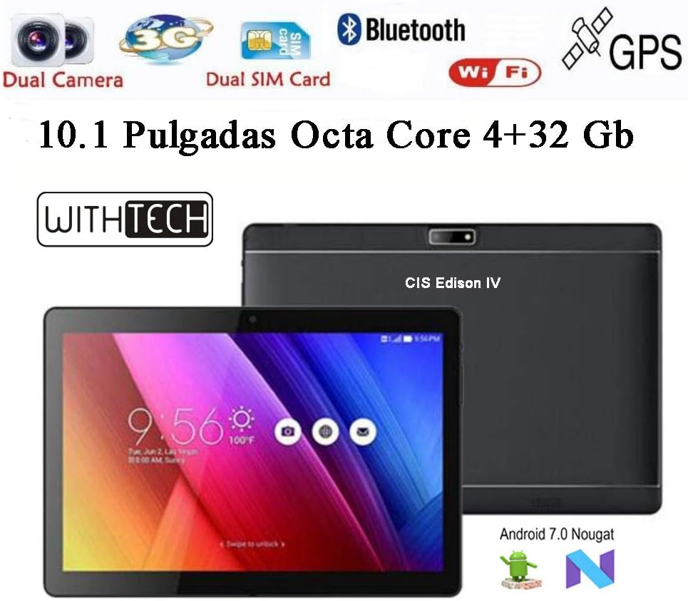 WITHTECH Edison IV 3G - Tablet de 10.1" Octa Core GPS (3G + WiFi ...