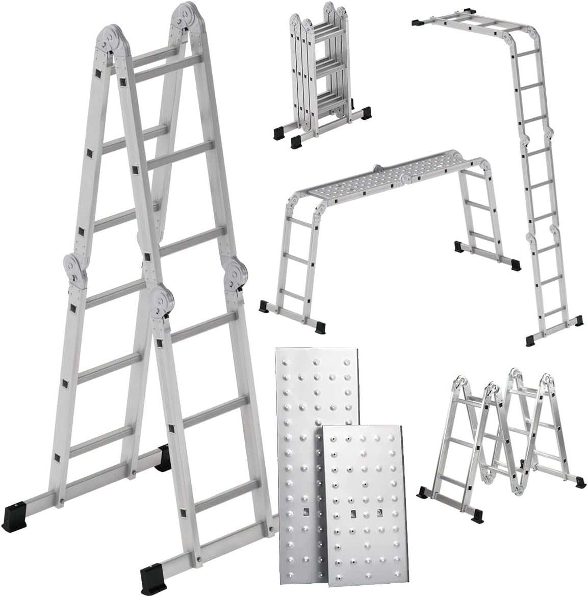 SELECTSHOP Escalera Multiposiciones de 3.5 Metros con Plataformas Y ...