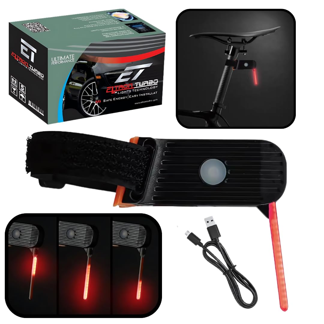 Buy ELTRON TURBO LED Cycle Running Tail Light with Data Cable Bike Tail ...