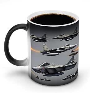 Amazon.com: Aircraft Fighter Jets Color Changing Coffee Mugs 11 Oz ...