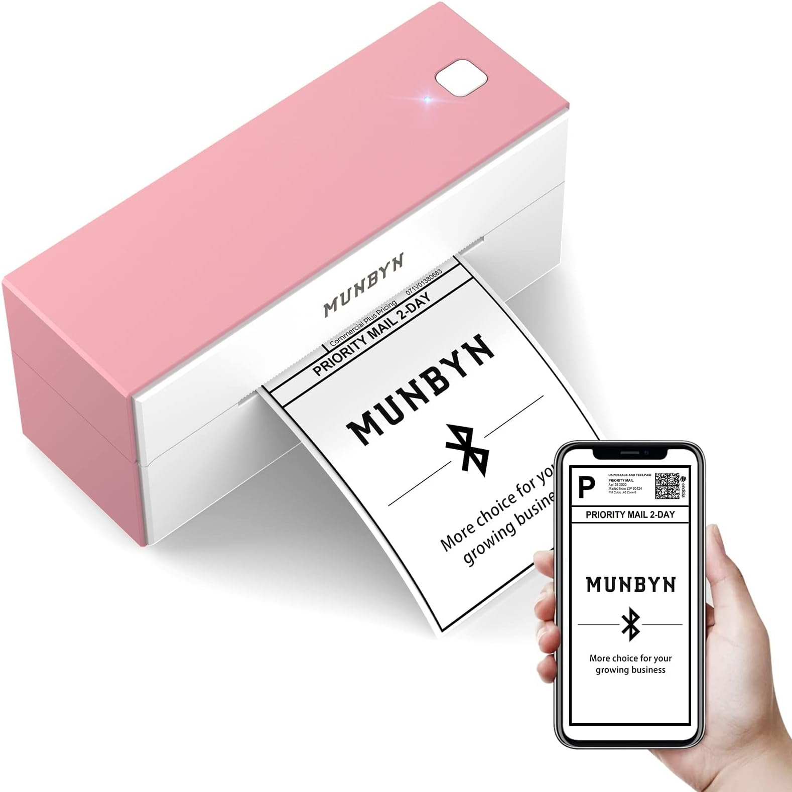 MUNBYN Bluetooth Thermal Label Printer, Wireless 4x6 label printer ...