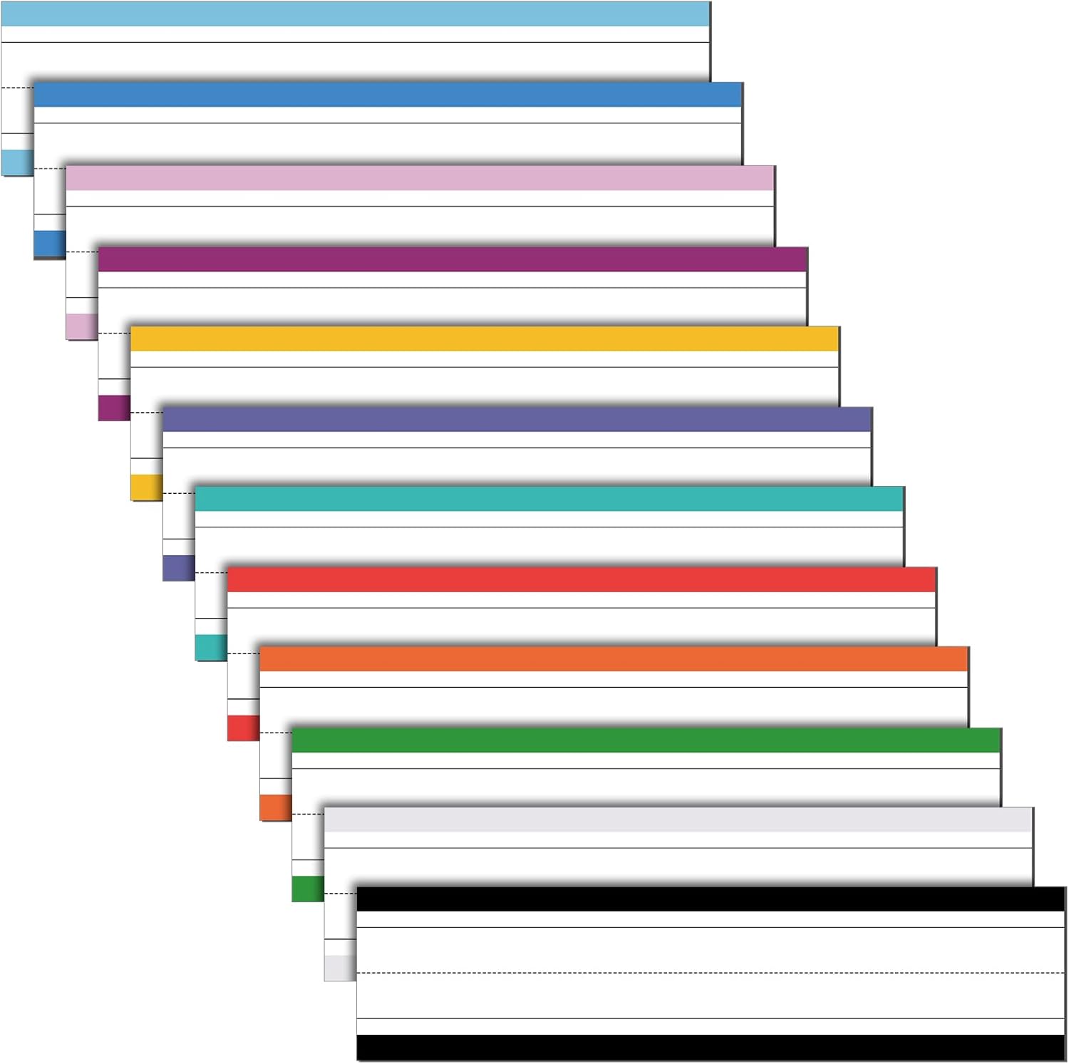 Amazon.com: Ireer 600 Sheets 24 Pack Colored Sentence Strips Notes for ...