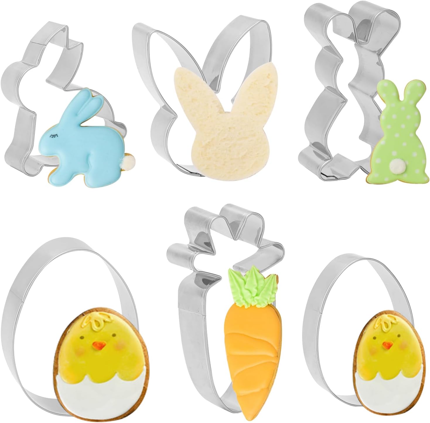 Amazon.com: Easter Cookie Cutters ANCKNE 6Pack Cookie Cutters - Small ...