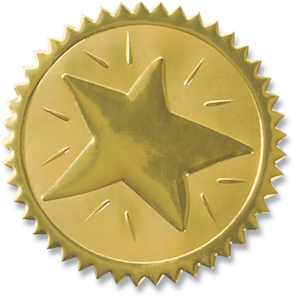 Amazon.com: PaperDirect Rising Star Embossed Gold Foil Serrated Edge ...