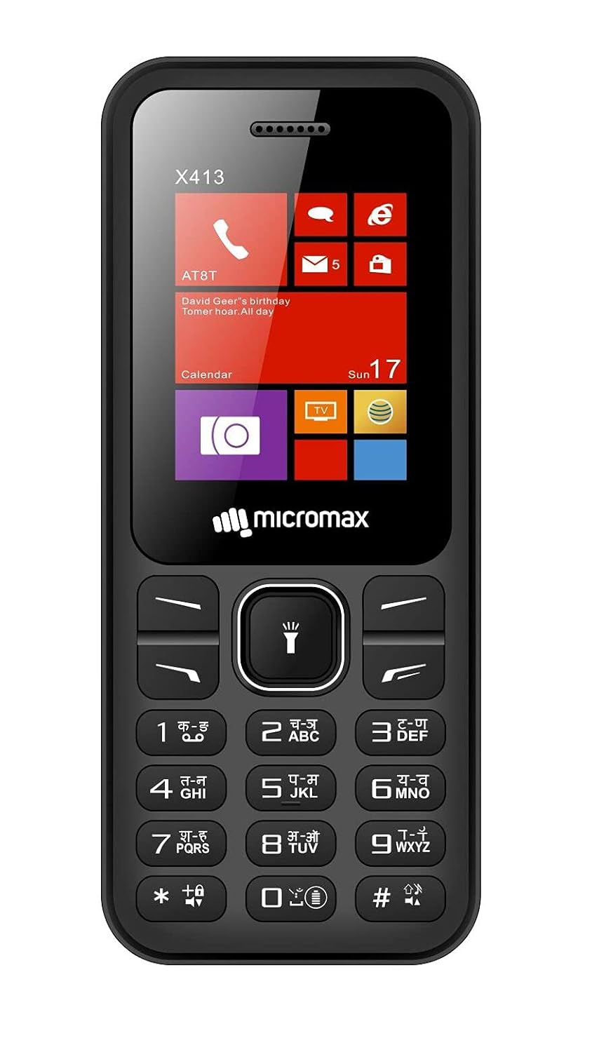 Micromax All-New X413 Dual Sim keypad Mobile with 1.8" Screen|Auto Call ...