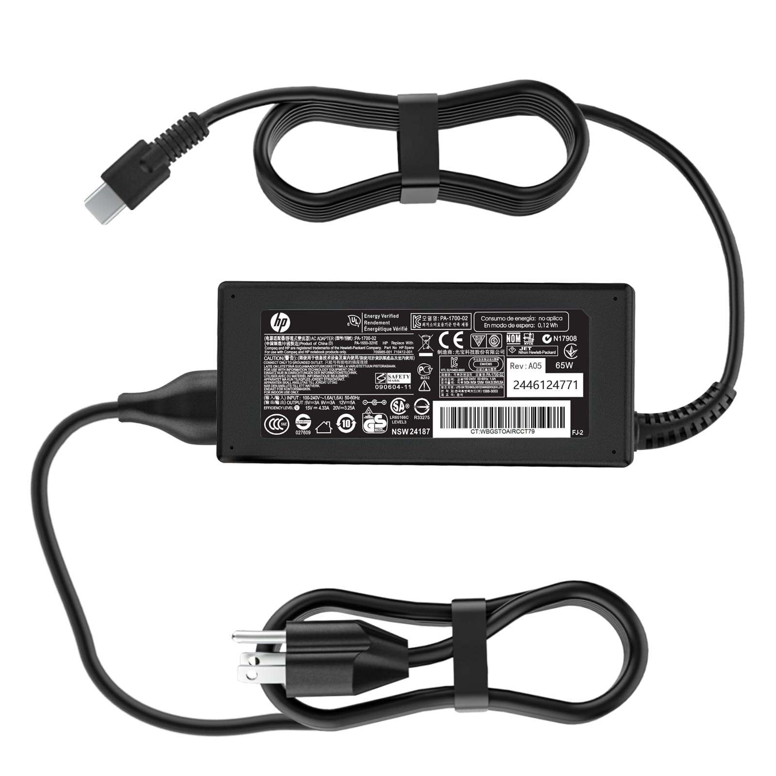 Amazon.com: 65W USB-c Laptop Charger Fit for HP ProBook 430 440 445 450 ...