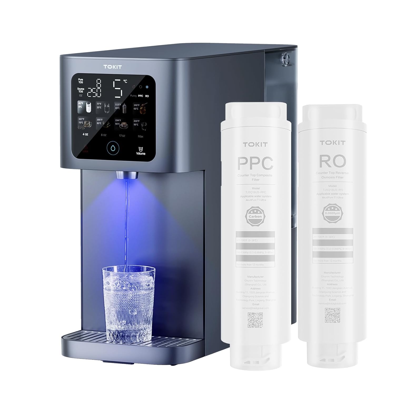 Amazon.com: TOKIT Reverse Osmosis Water Filter Countertop, T1 Ultra ...