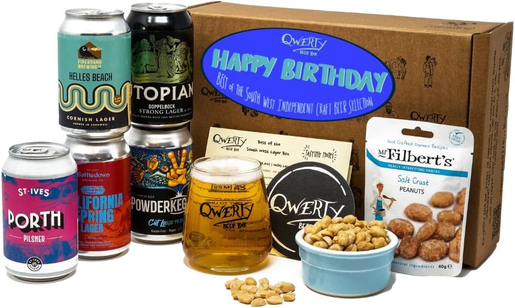 Premium Craft Lager Happy Birthday Beer Gift Hamper - 5 Independent ...