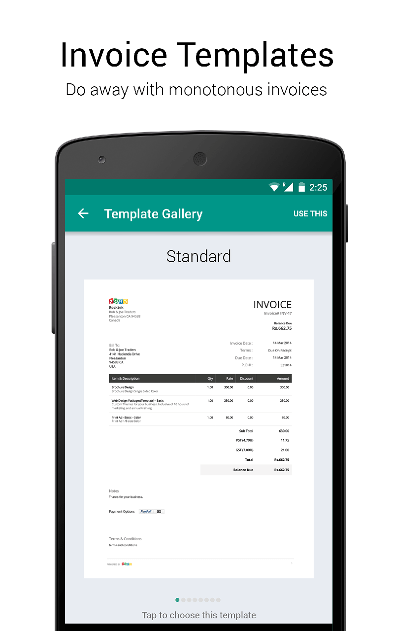 Invoice & Time Tracking - Zoho:Amazon.com:Appstore for Android