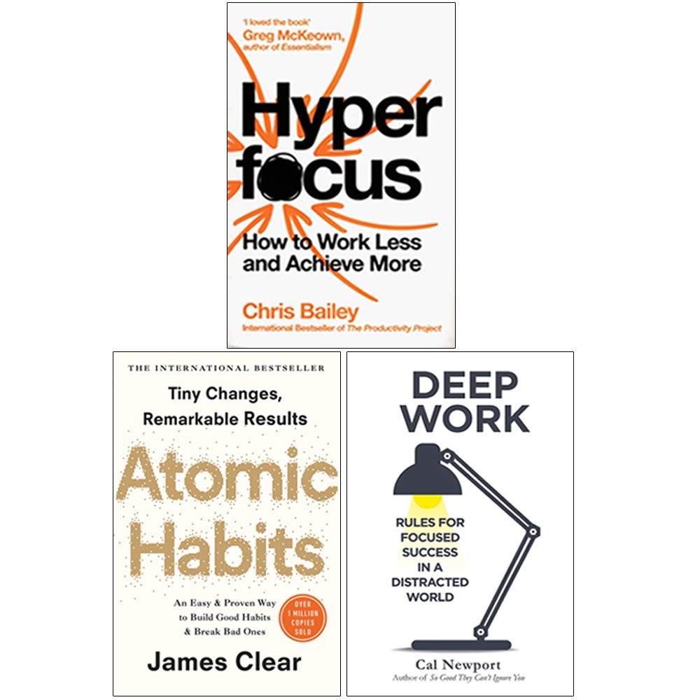 Hyperfocus, Atomic Habits, Deep Work 3 Books Collection Set: Amazon.co ...