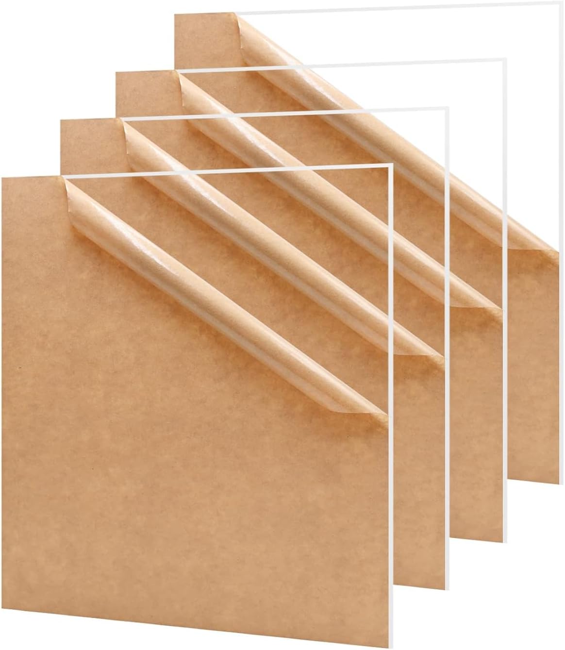 SHOPEE Transparent Laser cut Acrylic Sheets 6 x 6 Inch (150 x 150 mm) 3 ...