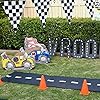 Novelty Place Racetrack Floor/Ground/Table Runner - 10 Ft x 2 Ft Black ...