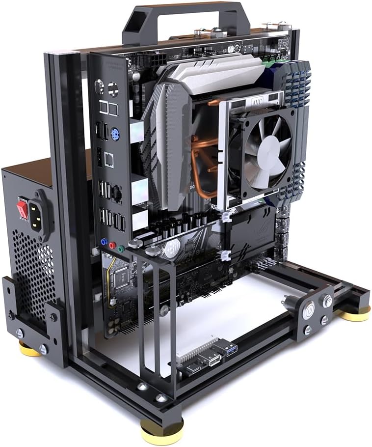 Amazon.com: DIY Aluminium Pc Open Case Computer Chassis Test Bench ...