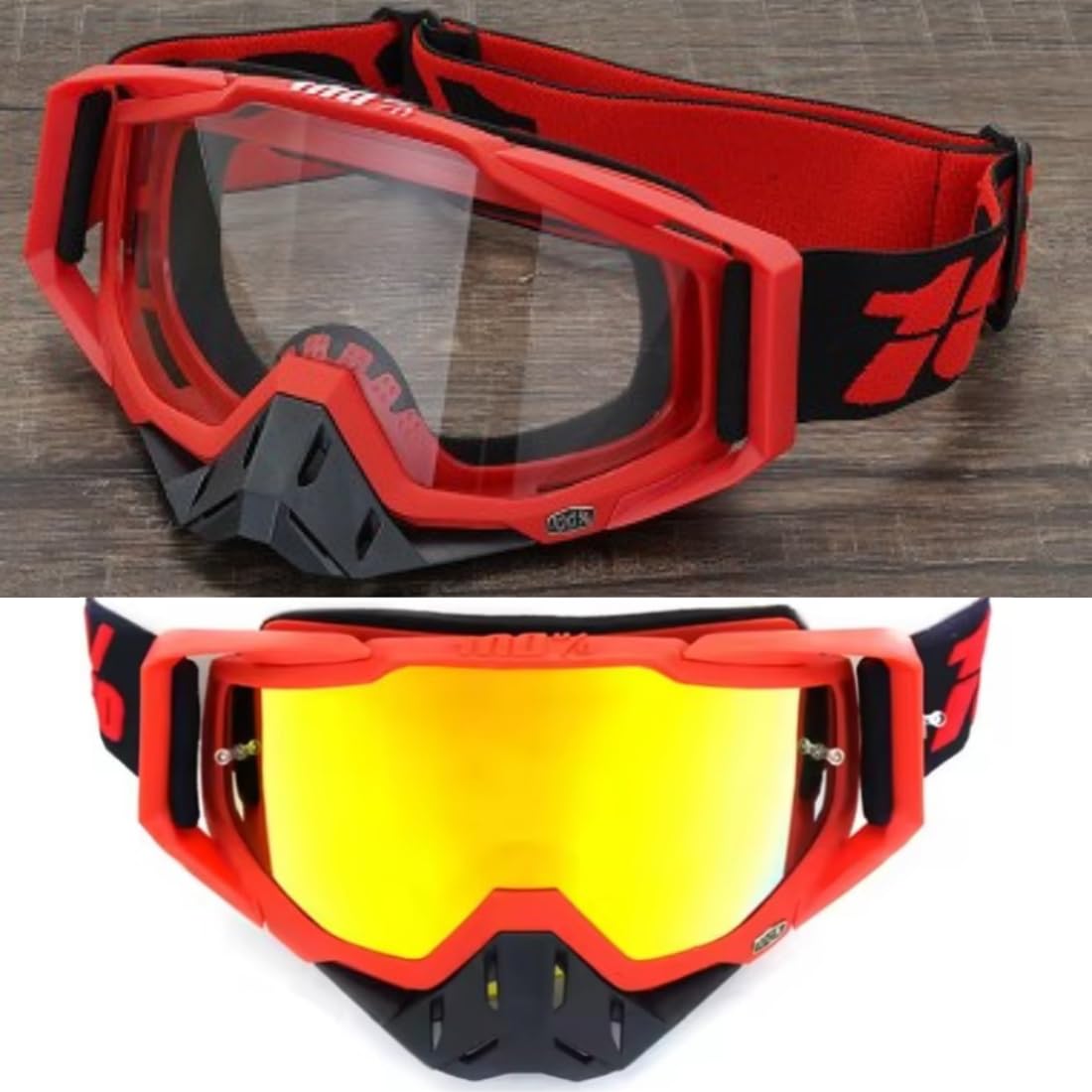 Buy Motorcycle Goggles, Motocross Goggles, Dirt Bike ATV Glasses, UV ...