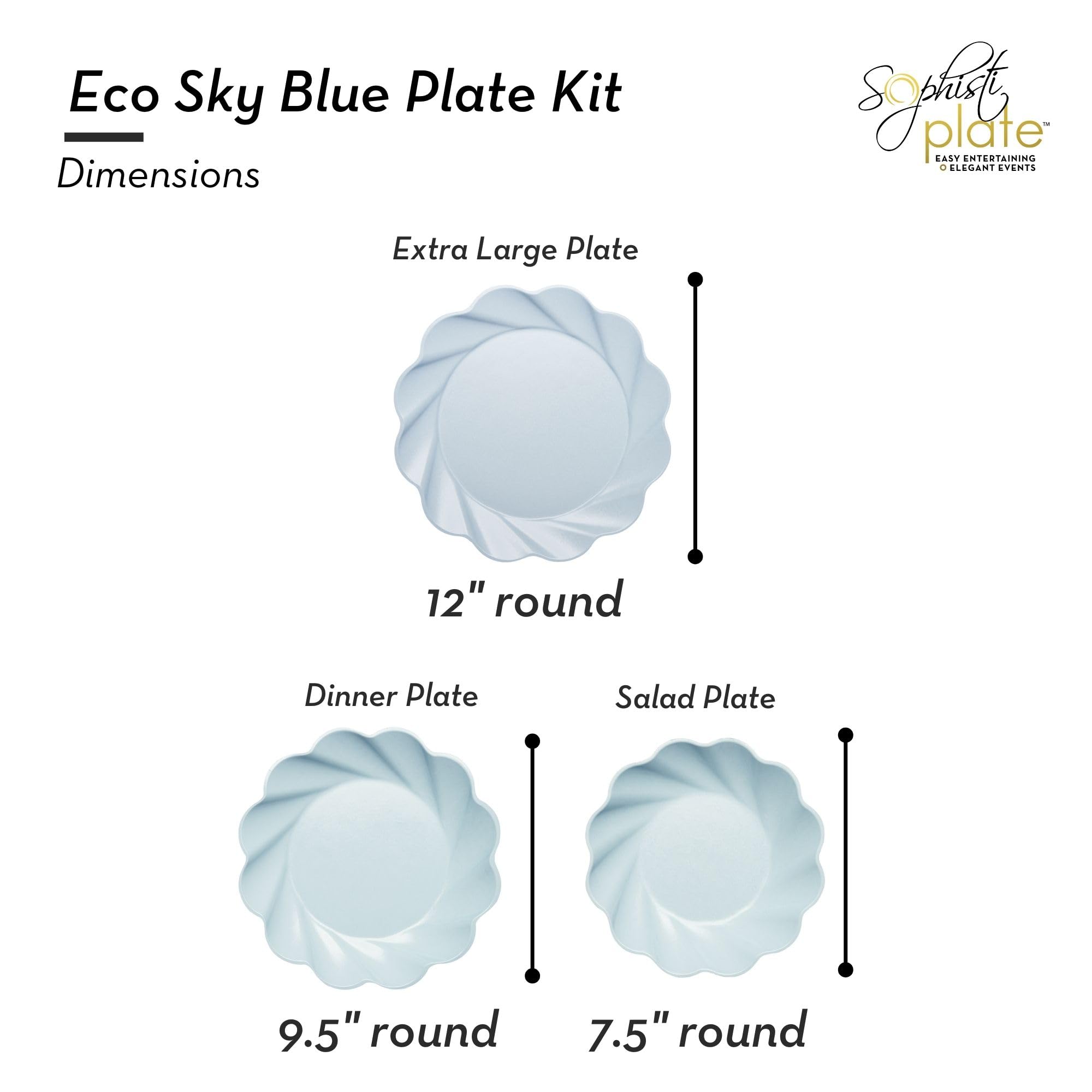 Snapklik.com : Eco-Friendly Compostable Party Plates - 24 Piece Set In ...