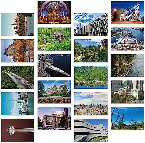 Dear Mapper Canada City Landscape Postcards Pack 20pc/Set Postcards ...