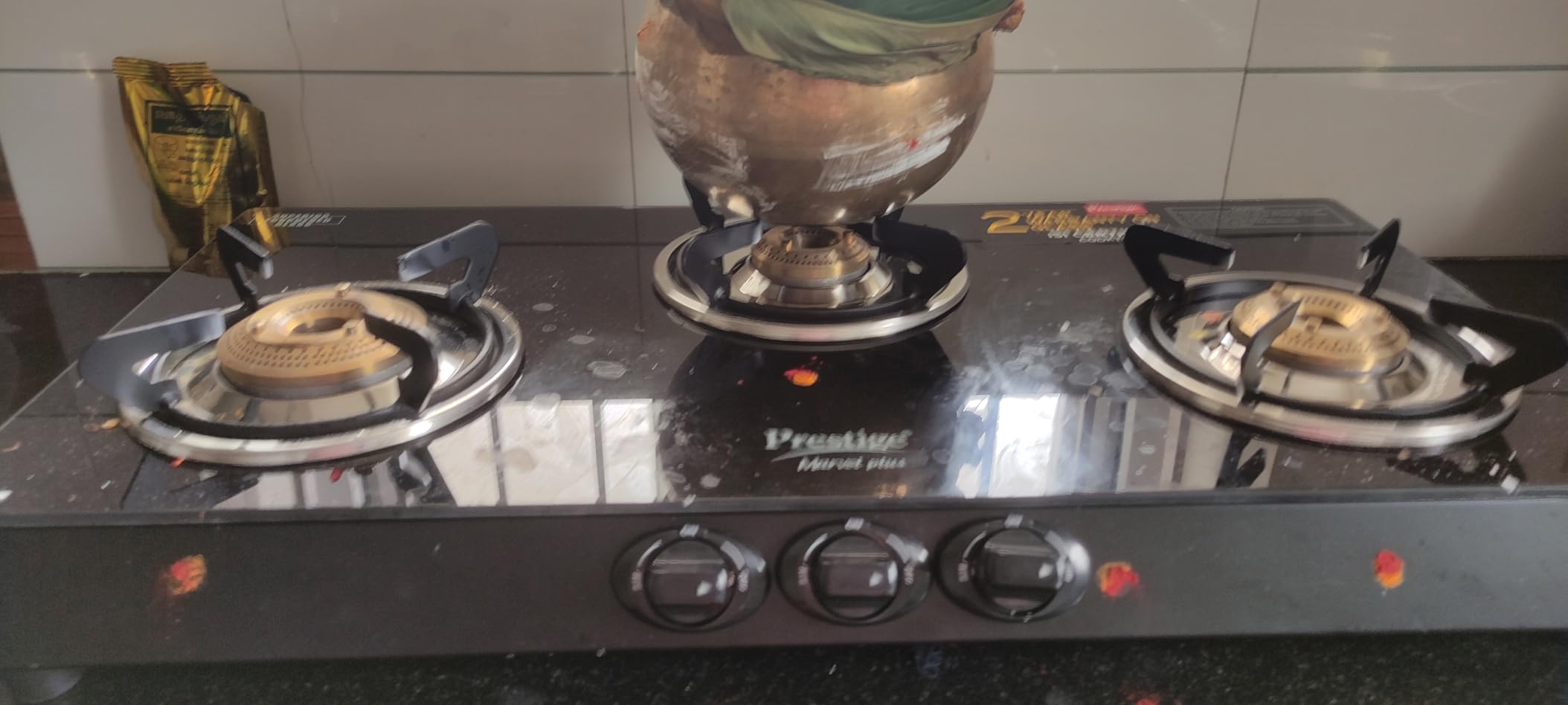 Prestige Marvel Plus 2 Burner Glass Top, Gas Stove (GTM 02, Black ...
