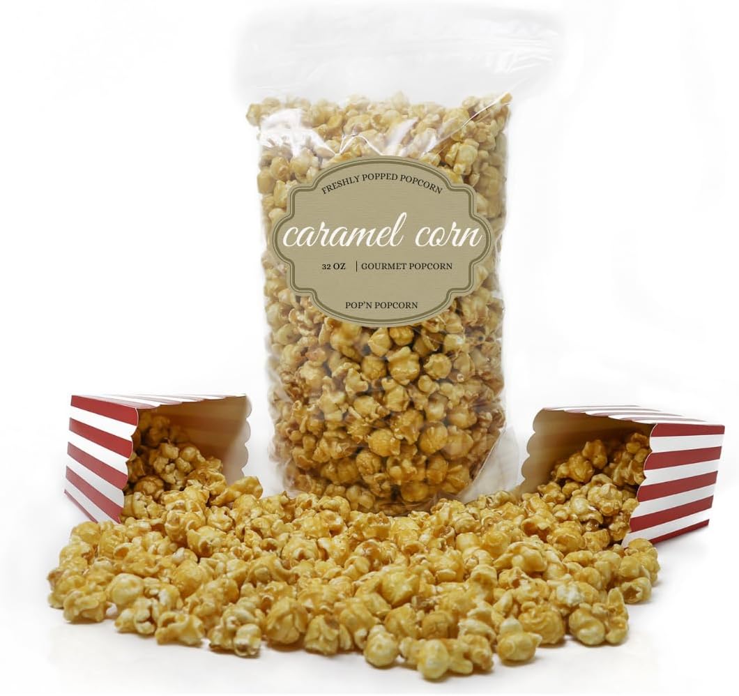 Amazon.com: Pop’N Popcorn Caramel Corn Popcorn - 32 oz Sweet ...