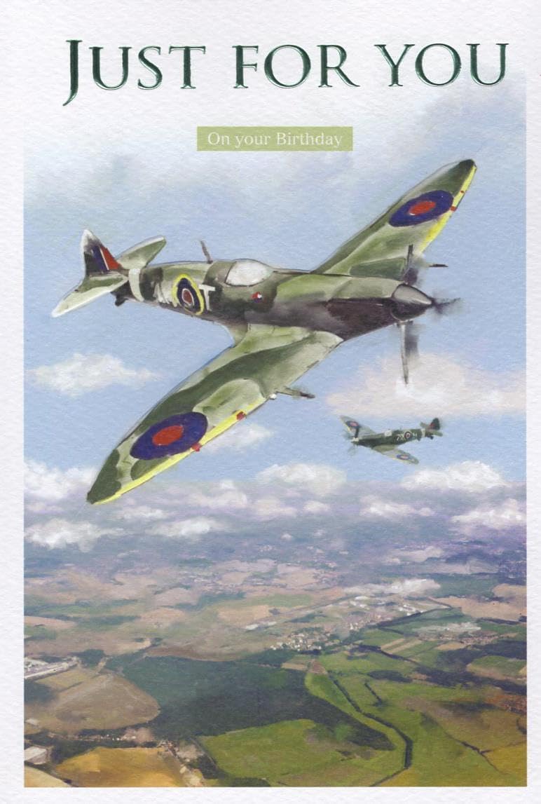 Male Birthday Card for Him - General Card for Men - Spitfires - Special ...