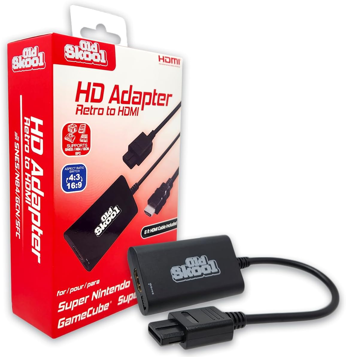 Amazon.com: Old Skool HD Adapter Compatible with SNES, Nintendo 64 ...