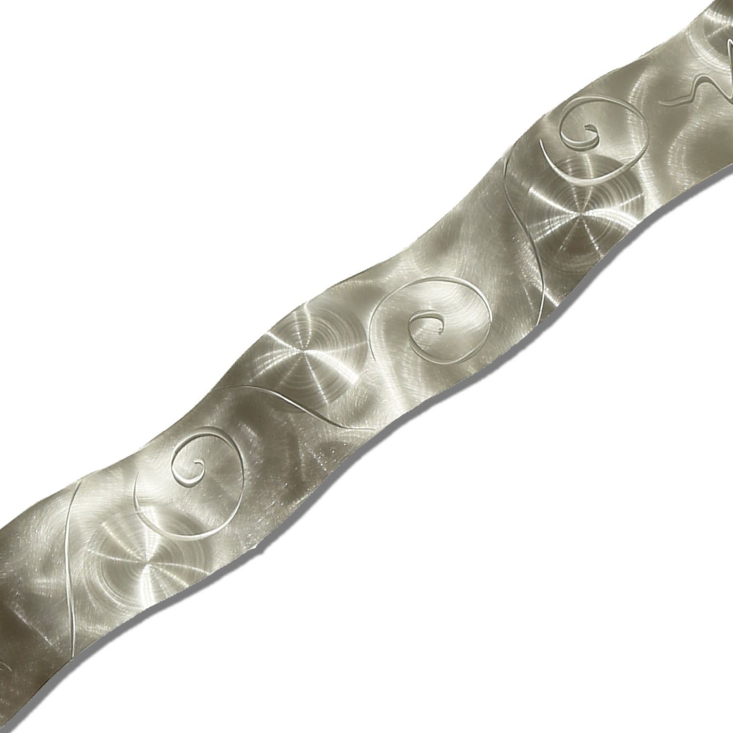 Statements2000 Silver 3D Abstract Metal Wall Art Sculpture Wave ...