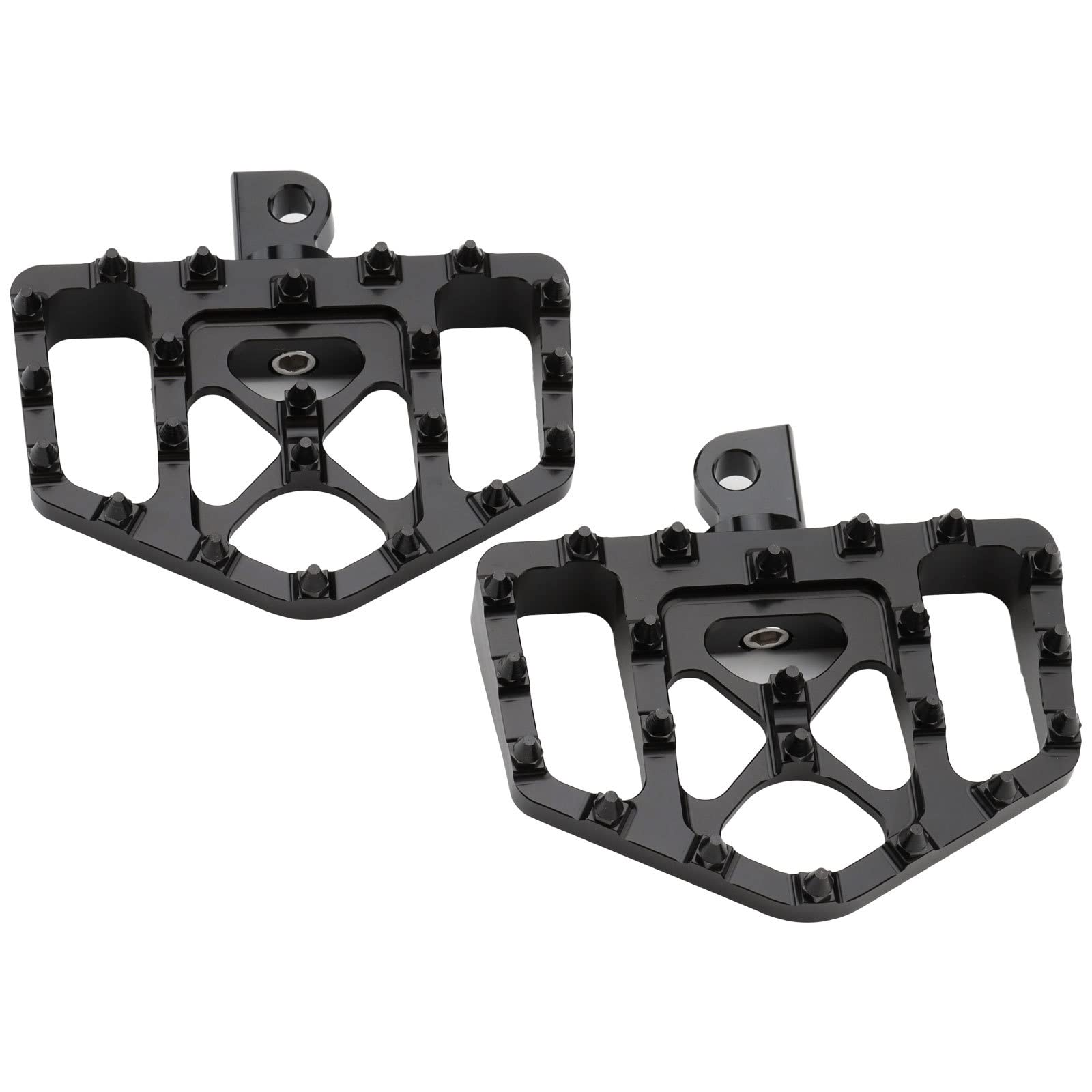 Snapklik.com : Wide Foot Pegs MX Floorboards Chopper Bobber Style Black ...