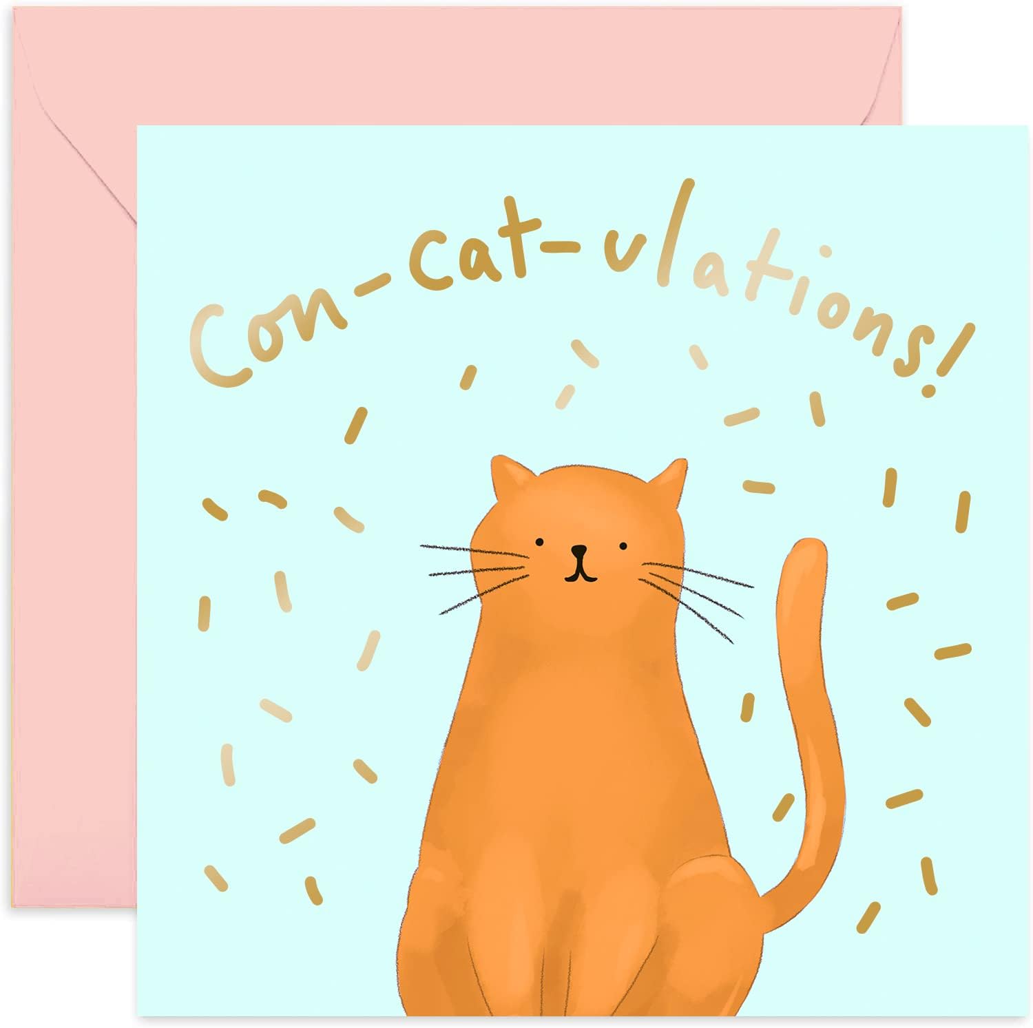 Amazon.com : Old English Co. Con-cat-ulations Card - Funny Cute Well ...