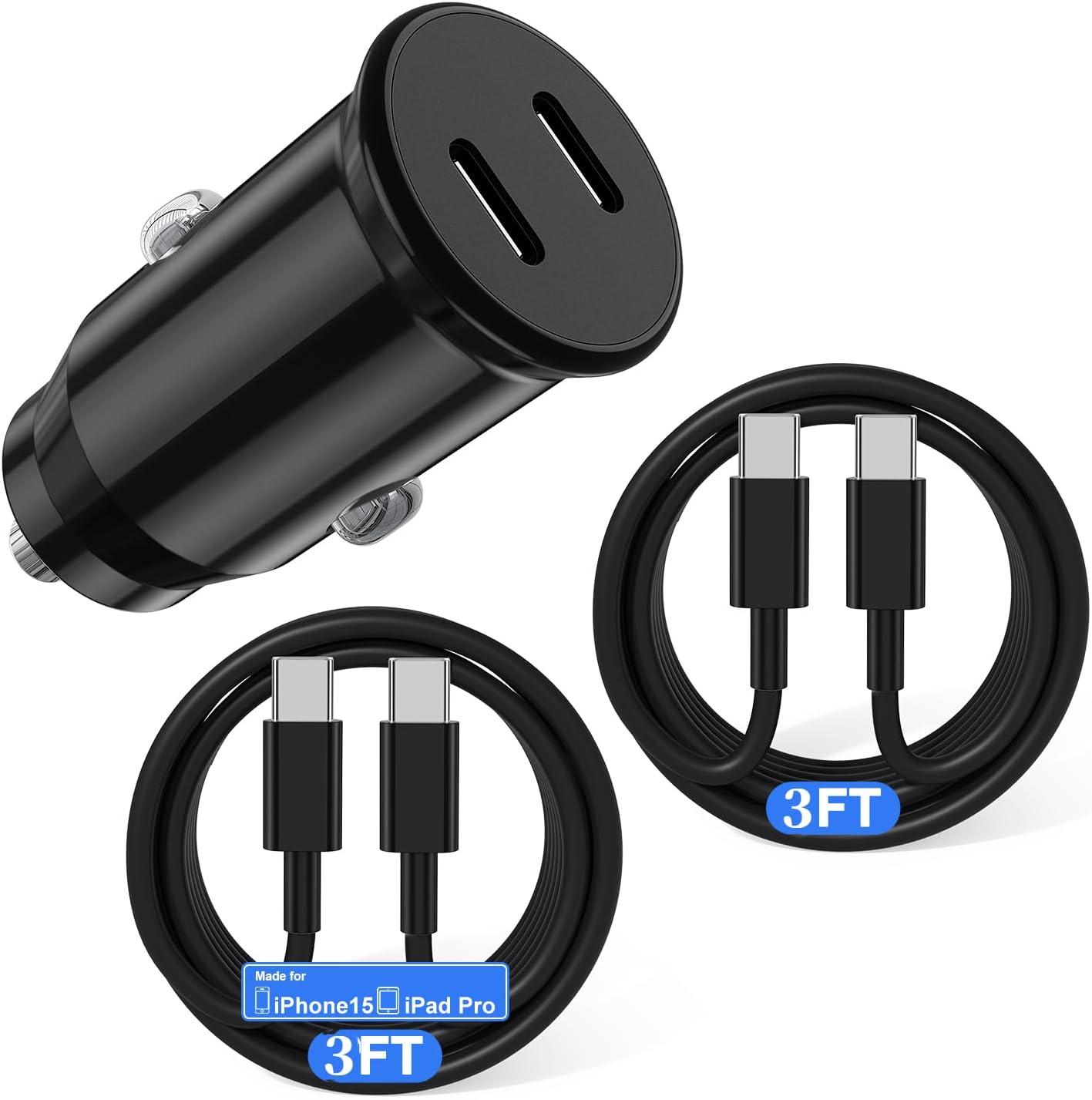 Amazon.com: 5-in-1 USB Car Charger Multi Port, 12V Phone Adapter for ...
