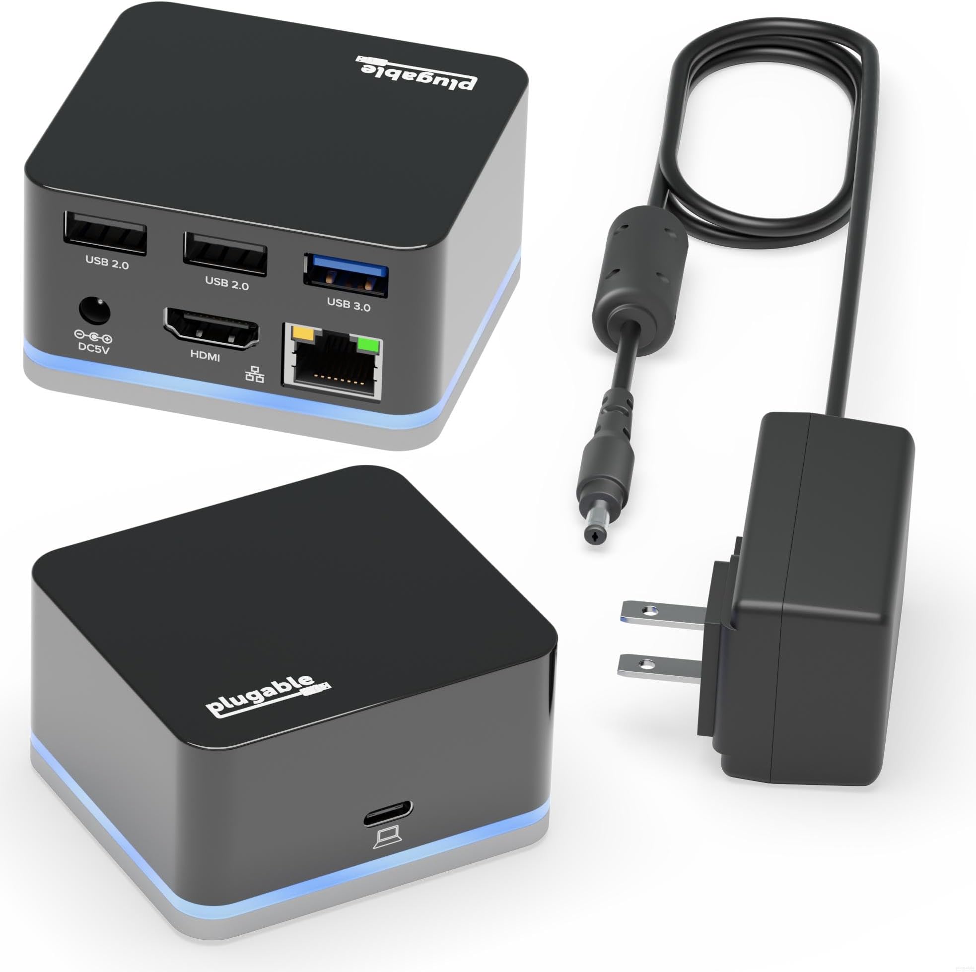 Plugable USB-C Wired Cube Mini Docking Station - Compact HDMI, Gigabit ...