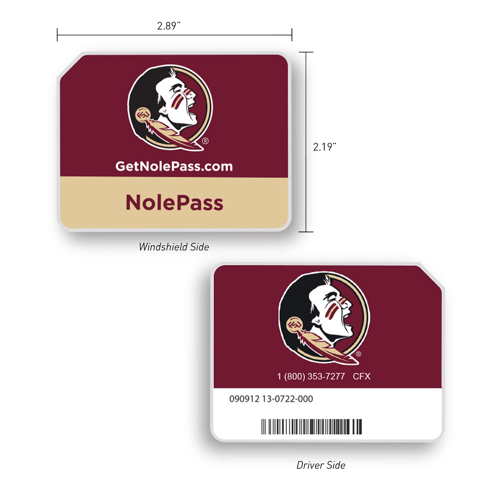 Snapklik.com : NCAA NolePass Toll Sticker; E-PASS Prepaid Toll Program