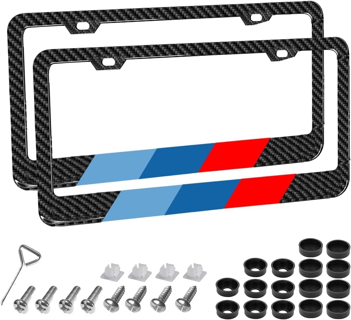 Amazon.com: 2PCS License Plate Frames Compatible with BMW M 3 5 7 X1 X3 ...