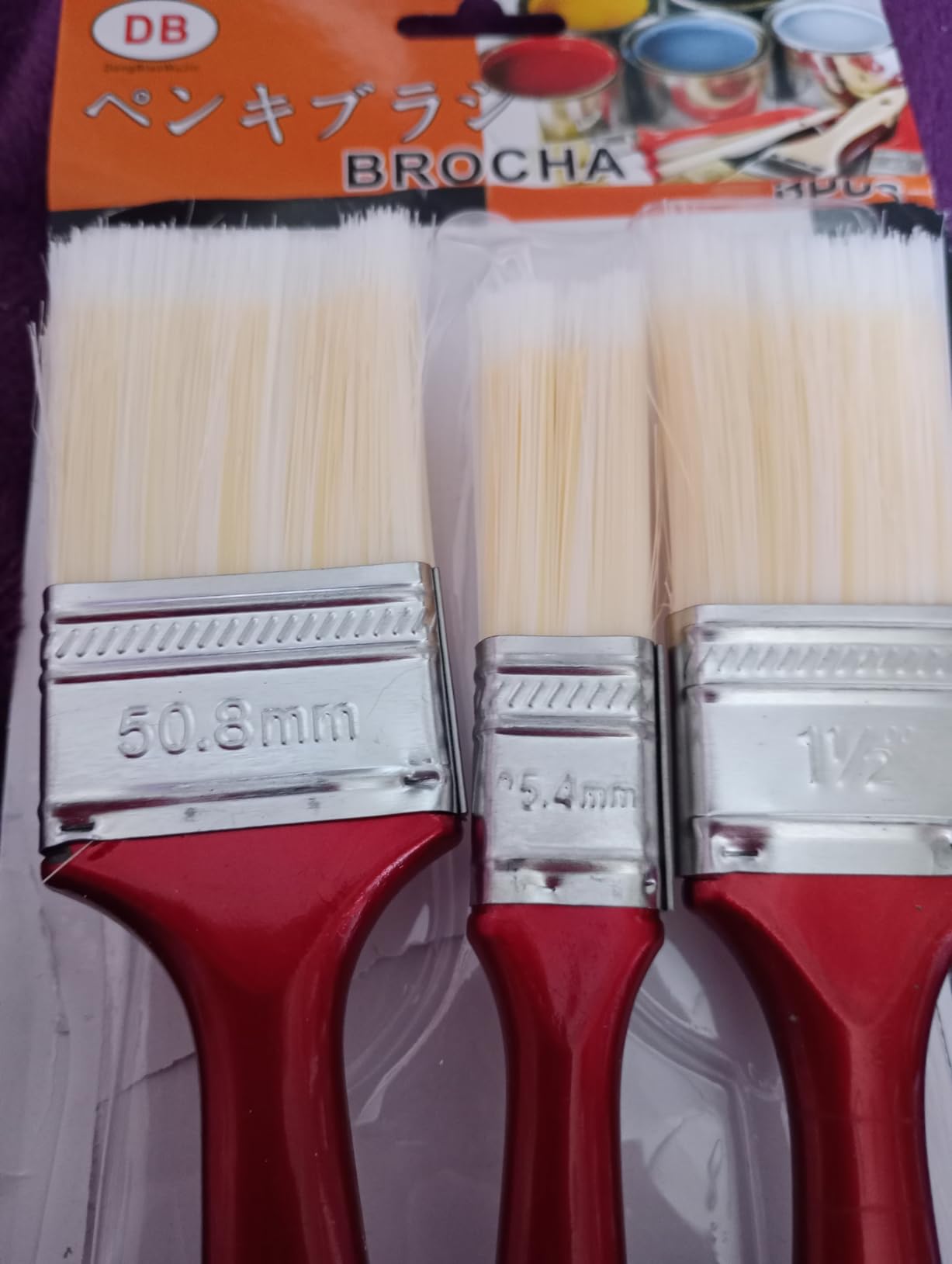 WFSRTGSS Paint Brush Set,3pc Professional Paint Brushes 1in, 1.5in, 2in ...
