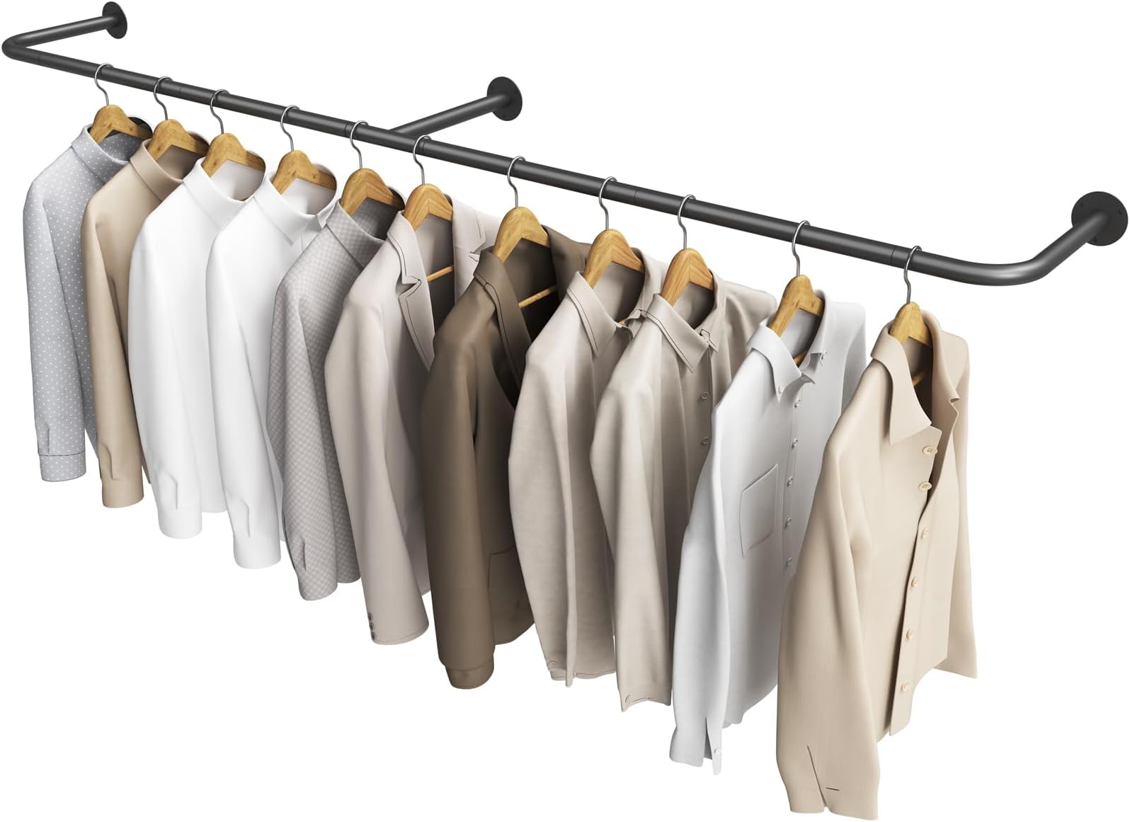 Amazon.com: ZOMONETI 75 Inches Clothes Rack, Industrial Pipe Wall ...