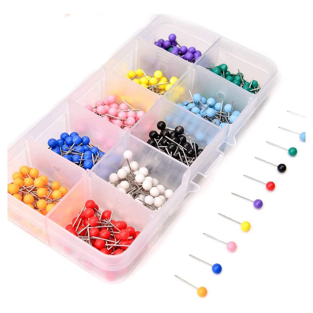 Sewing Pins,500 Pcs Round Head Quilting Pins Dressmaking Pin Sewing ...
