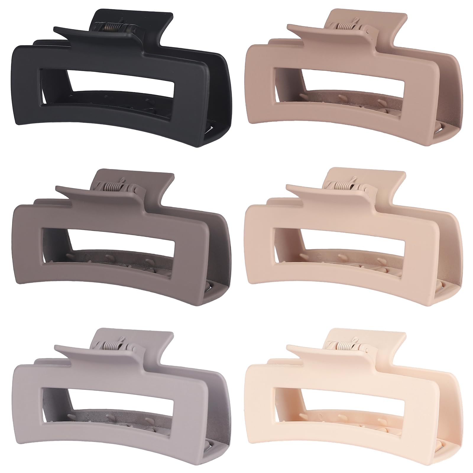 Amazon.com: Sisiaipu 4 Inch Big Hair Claw Clips 6 Pcs Large Claw Clips ...