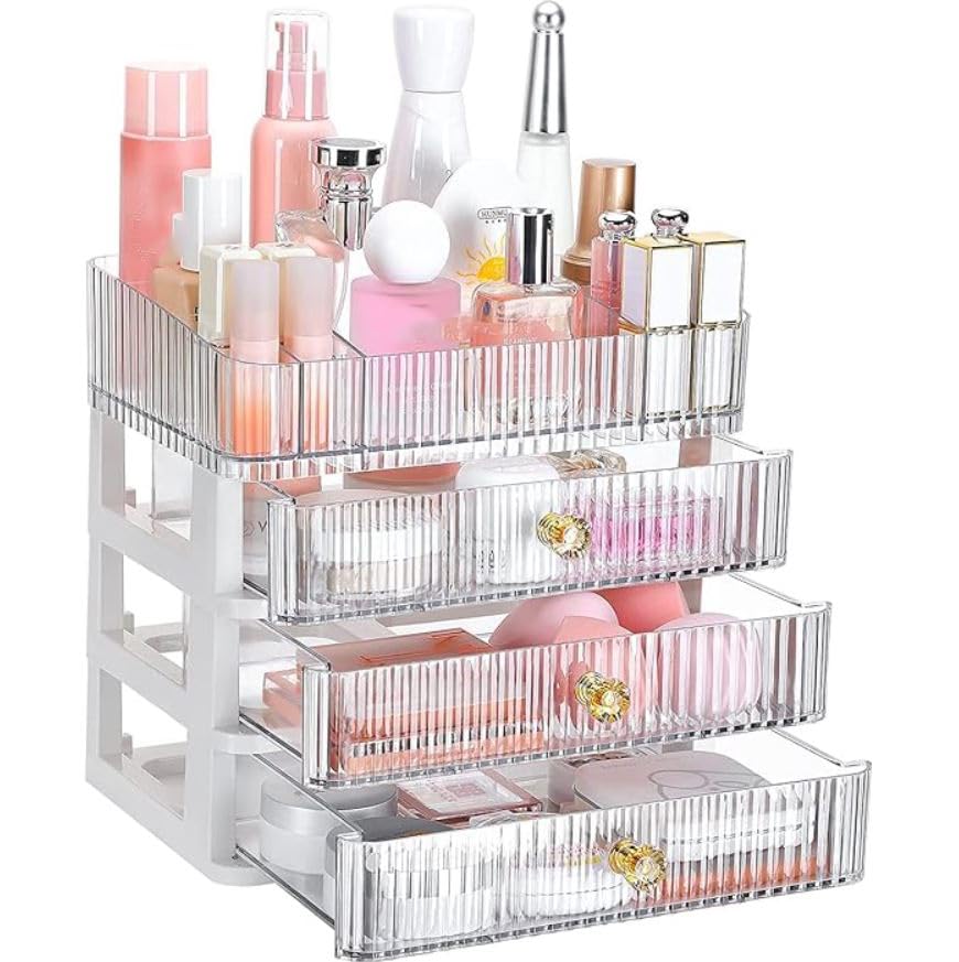 Dratal Luxury Makeup Box Organizer Cosmetic Drawer Large Dresser ...