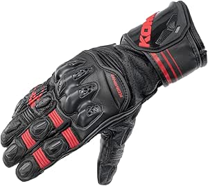 Amazon.co.jp: コミネ(KOMINE) 2025モデル バイク用 06-265 GK-265 R-SPEC レーシンググローブ Black レッド L : 車＆バイク