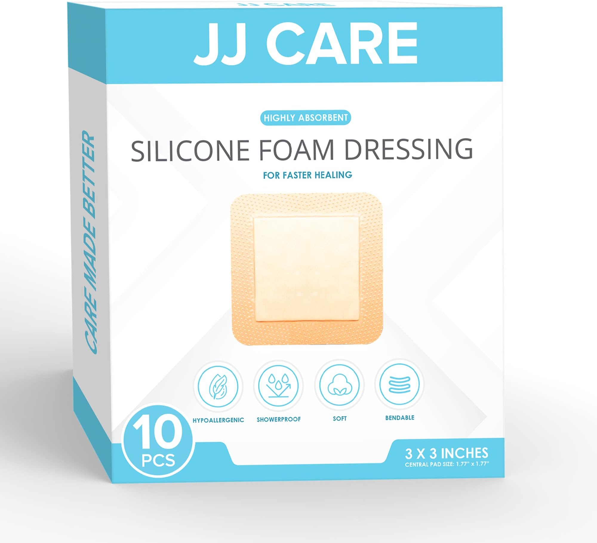 Amazon.com: URAY Silicone Foam Dressing with Border, 10 Pack Gentle ...